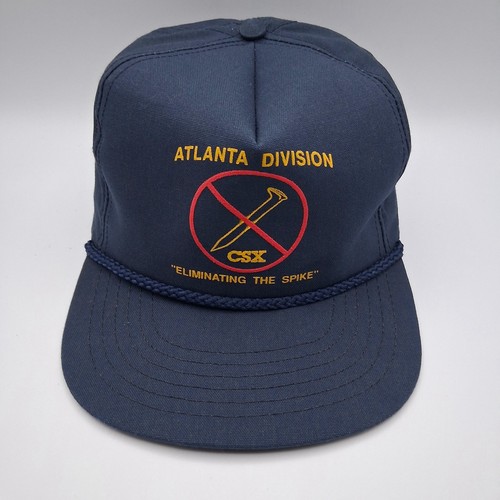 Vtg CSX Railroad Hat Atlanta Division Cap Eliminating The Spike ...