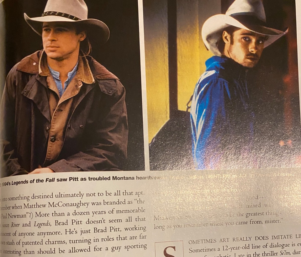 BRAD PITT cowboys & Indians JESSE JAMES willie nelson JOHN WAYNE George ...