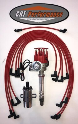 SB Chevy SBC Small Cap H.E.I HEI Distributor Kit W/ Plug Wires & 45K ...