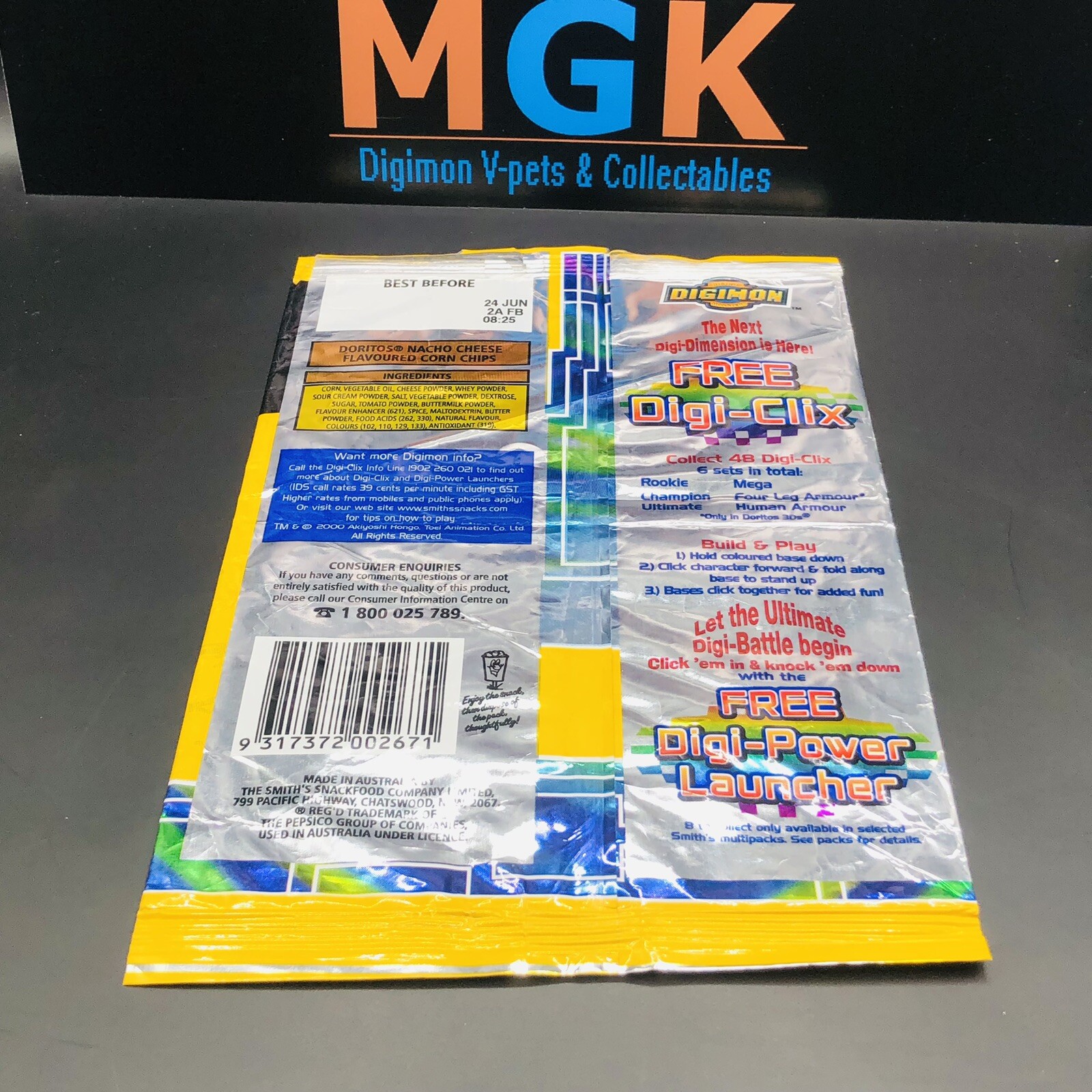 DIGIMON Doritos 3D Tazo Chip Packet Cheez TV 2000 Promo DIGI-CLIX HOLY ...