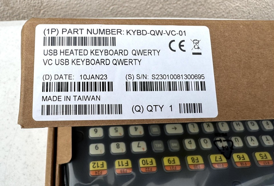 Zebra USB Heated keyboard - QWERTY - KYBD-QW-VC-01 New | eBay