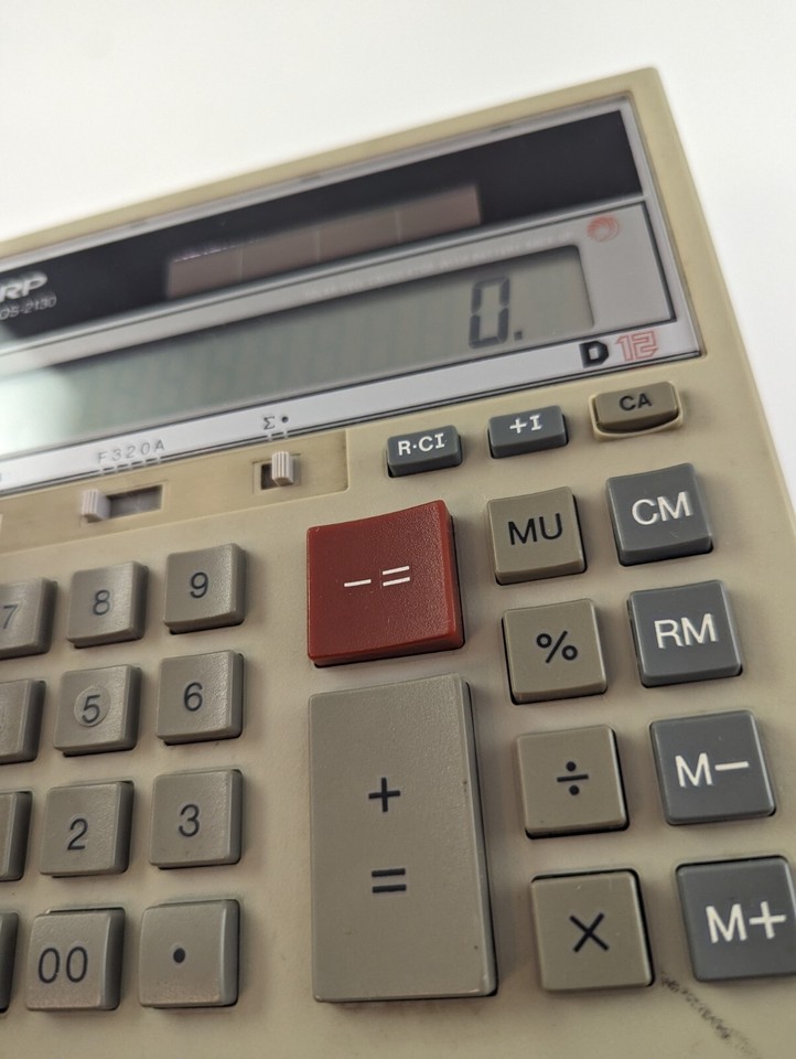 READ Sharp Compet QS-2130 12-Digit Desktop Financial Twin Power ...