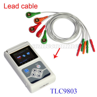 ECG Holter Cable 5-lead EKG Snap wire for TLC9803 ECG Monitor | eBay