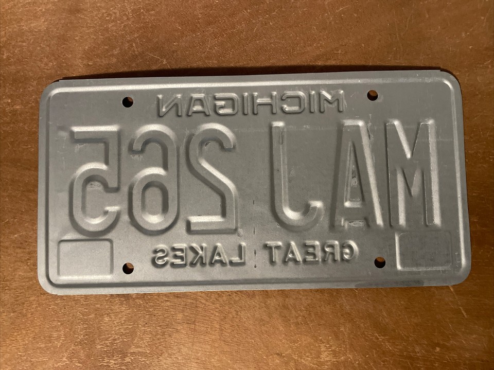 1997 Michigan License Plate Great Lakes Blue # MAJ 265 | eBay