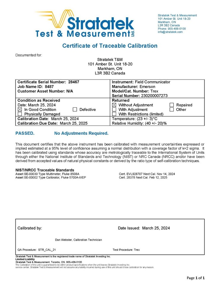 Emerson AMS Trex Device Communicator HART Fieldbus Loop Diagnostics ...