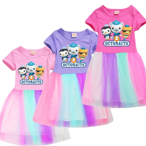 Birthday Party Dress Up TV The Octonauts Kids Princess Rainbow Skirt ...