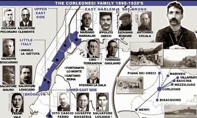 THE CORLEONESI FAMILY 8X10 PHOTO MAFIA ORGANIZED CRIME CHART MOBSTER ...
