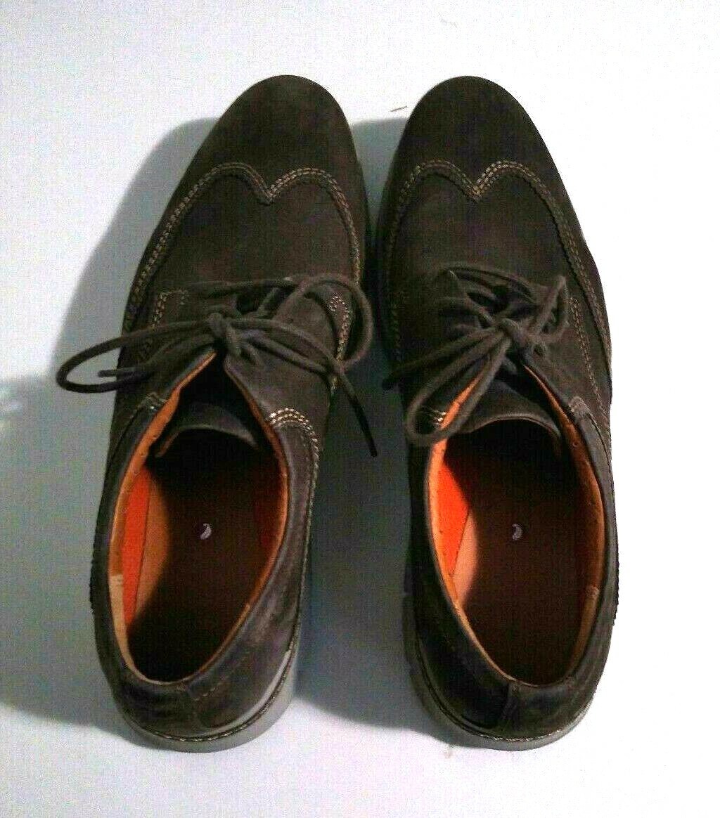 Mens Clarks Unstructured Shoes Oxfords Wingtip Style 1825 Suede Brown ...
