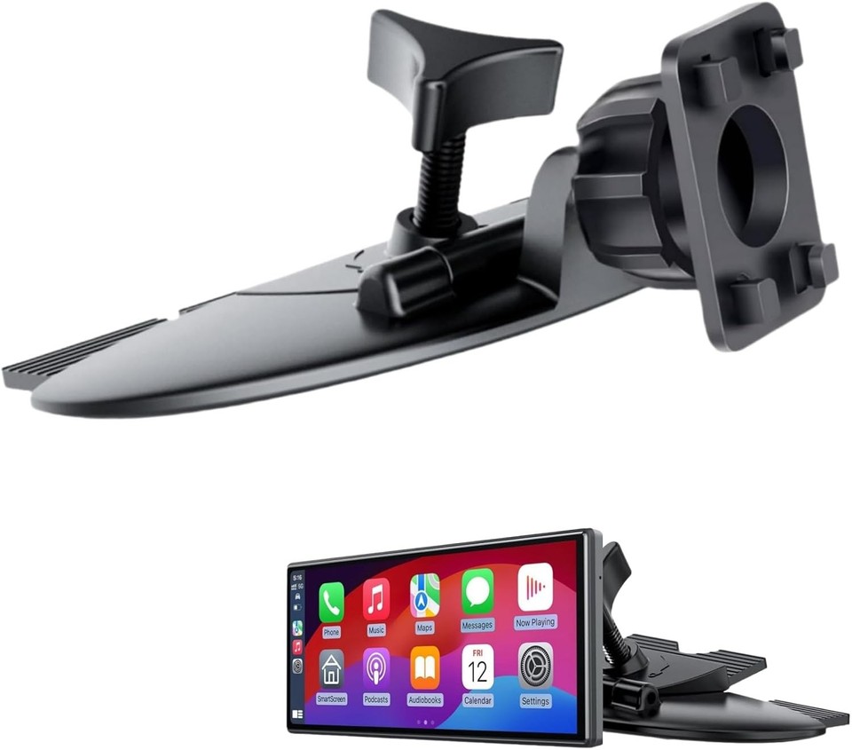 CD Slot Mount for Carplay Screen 17mm Ball Adapter with 4-Button Lock ...