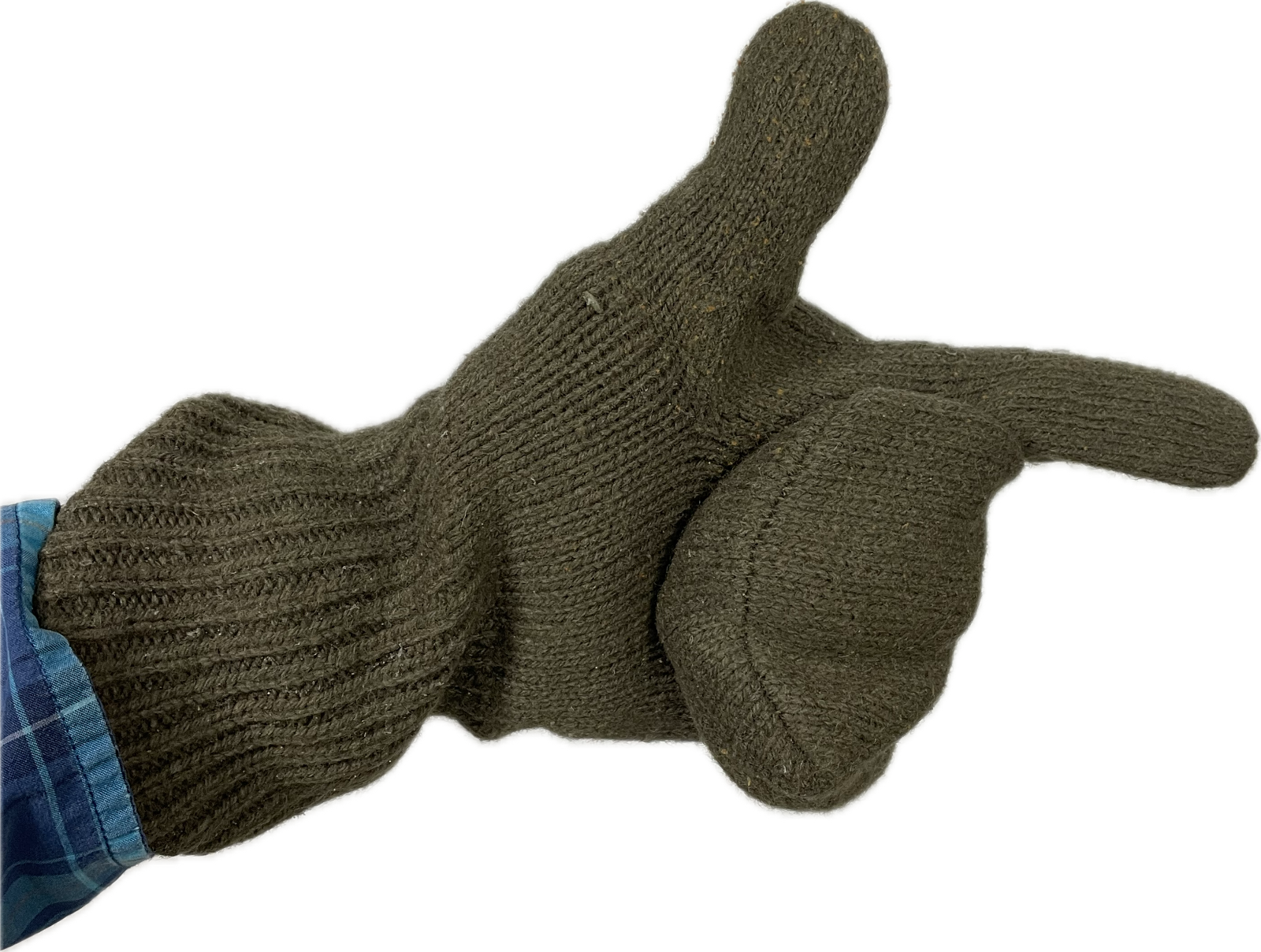 2 PAIRS Vintage USGI Military Wool Blend Trigger Finger Hunting Mittens ...