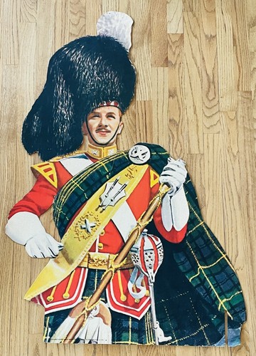 DEWAR'S HIGHLANDER RARE 45 x 25 CARDBOARD DISPLAY AD White Label Scotch ...