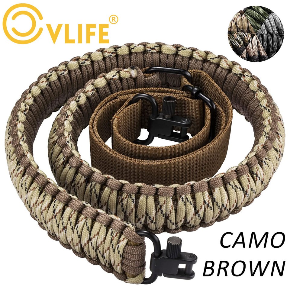 Tactical 2 Point 550 Paracord Rifle Gun Sling Shotgun Crossbow Strap w ...