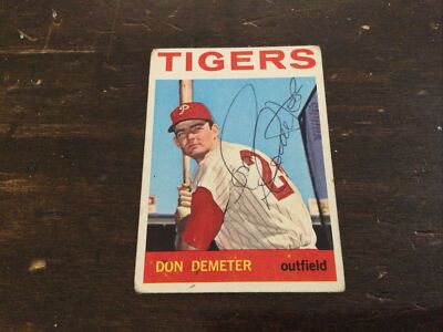 1964 TOPPS #58 DON DEMETER PHILADELPHIA PHILLIES SIGNED BASEBALL CARD ...