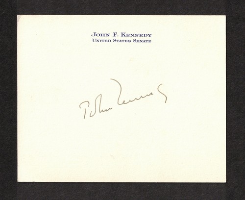 John F. Kennedy Original Signed Autograph United States Senate Card | eBay