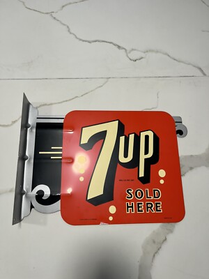 STOUT SIGN CO. LIMITED EDITION DOUBLE SIDED 7UP FLANGE SIGN 925 Prod ...