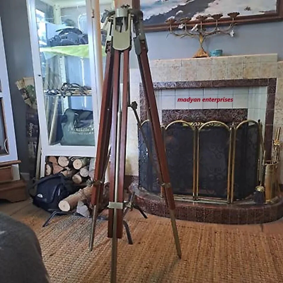 Tripod Nautical LARGE Vintage Theater Stage Industrial Nautical Tripod ...