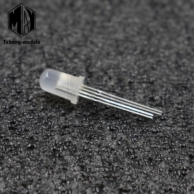 50pcs Pl9823 F5 5mm Rgb Led Round P9823 Chipset Inside Full Color Led