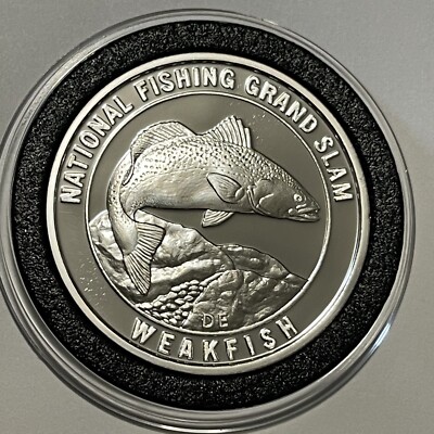 Weakfish American Fishing Collector Proof Coin 1 Troy Oz .999 Fine ...