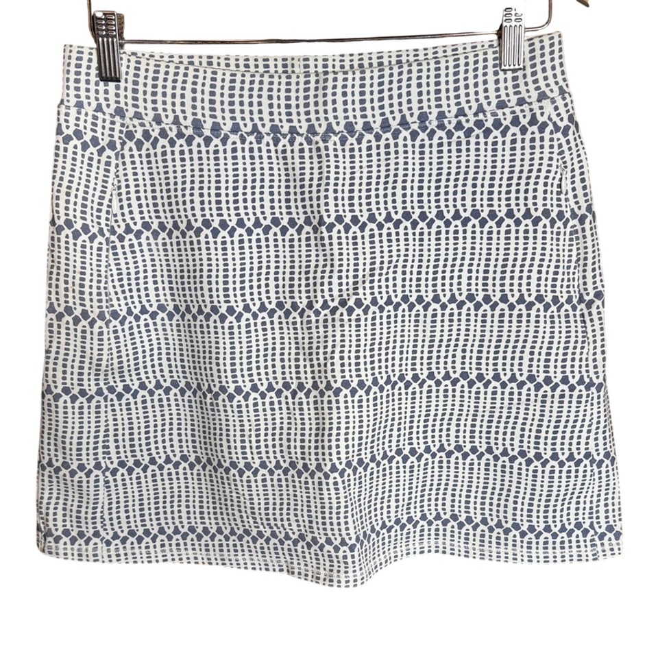 NWOT Spartina 449 Denim Blue and White Jersey Skort Size Small | eBay