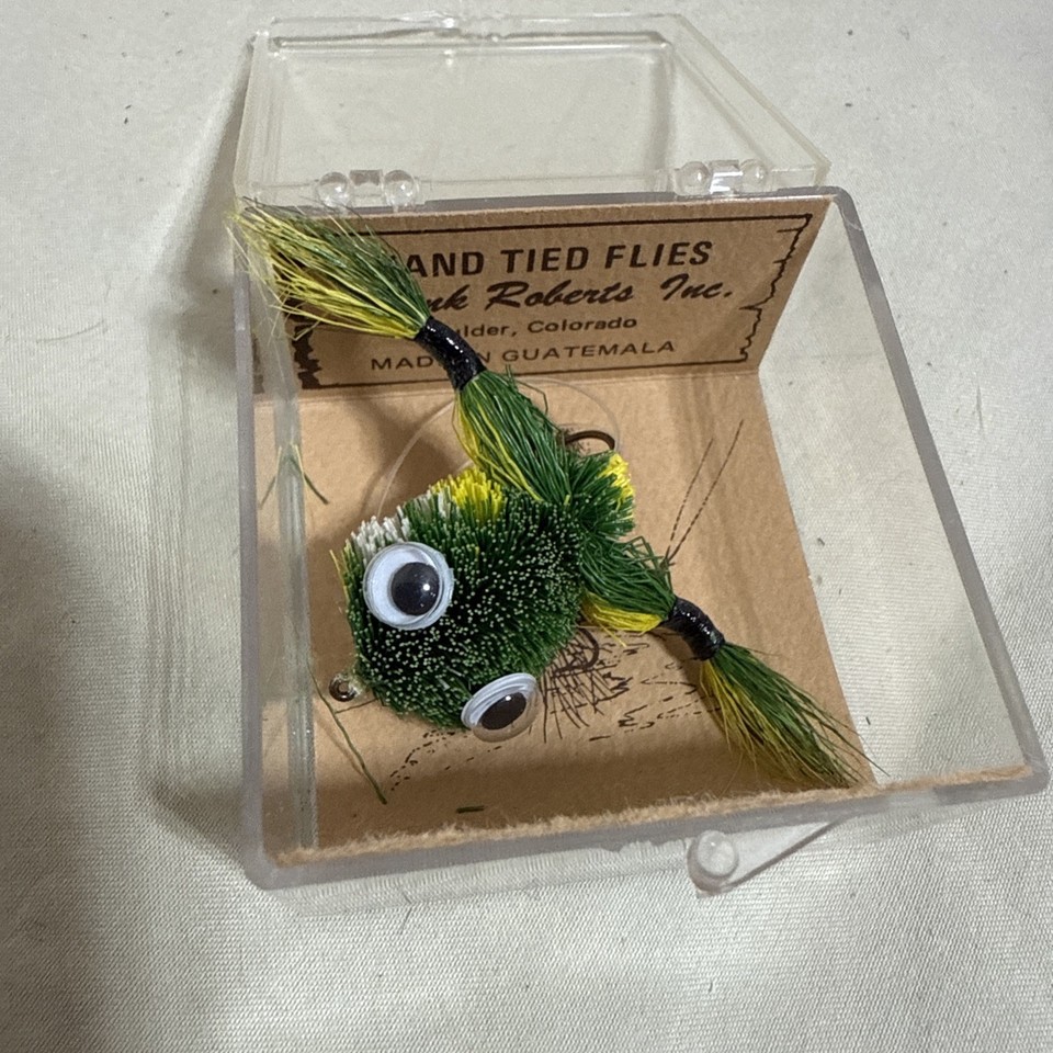 Hank Roberts Inc Hand Tied Flies Vintage Topwater Frog Fly Weedless ...