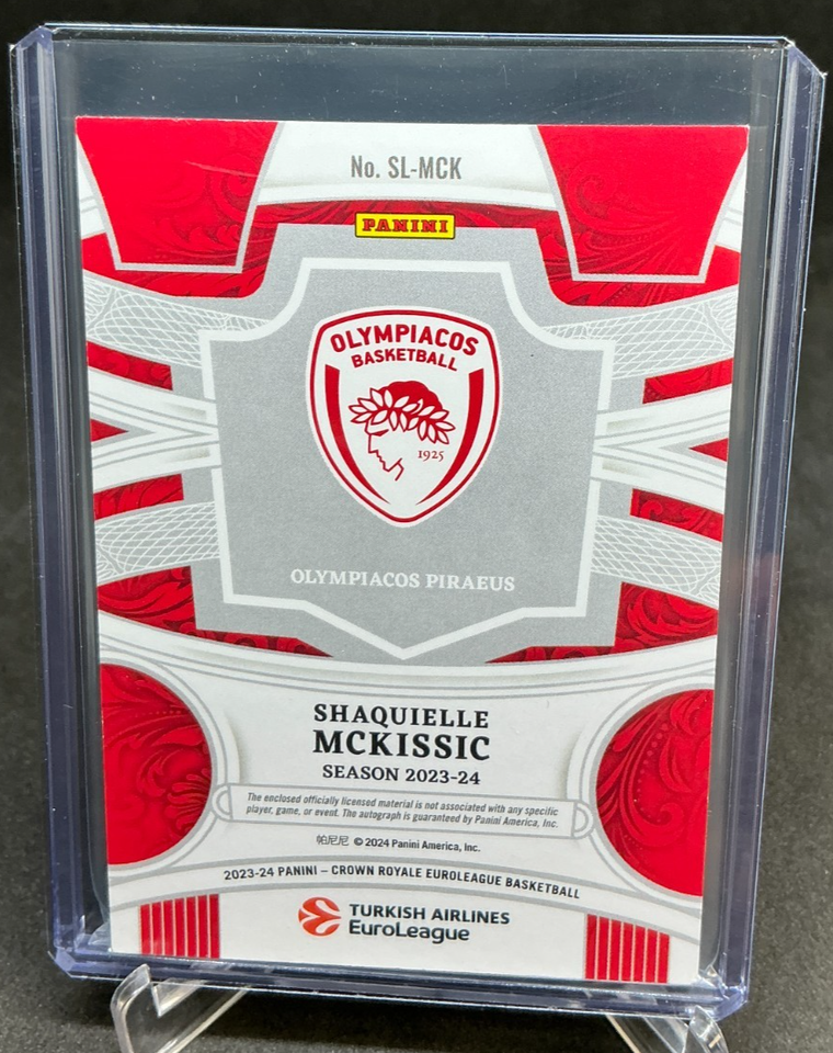 2023/24 Crown Royale Euroleague Silhouettes SHAQUIELLE MCKISSIC PATCH ...