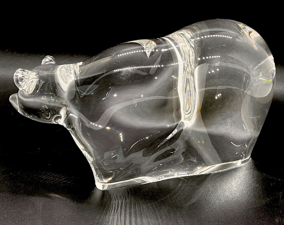 STEUBEN BULL & BEAR Crystal Glass Art! Extremely Rare Set! Signed Mint ...
