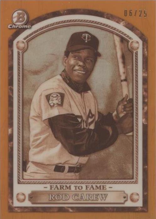 2020 Bowman Chrome - Farm to Fame Rod Carew #FTF-RC Orange Refractor ...