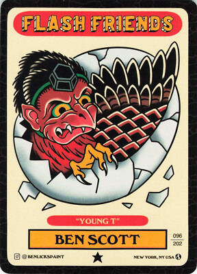Ben Scott Young T Tattoo Crocodile Jacksons Flash Friends Card New York ...