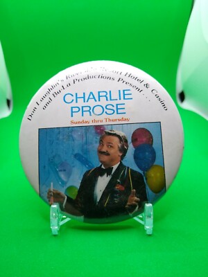 3" Vintage Charlie Prose Comedy Show Advertising Pin Badge Lot ...