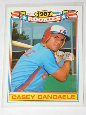 1988 TOPPS BASEBALL 1987 ROOKIES COMMEMORATIVE SET CASEY CANDAELE CARD ...