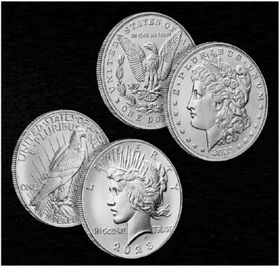 2023 Morgan and Peace SILVER Dollars in Original Mint Boxes ***READY TO ...