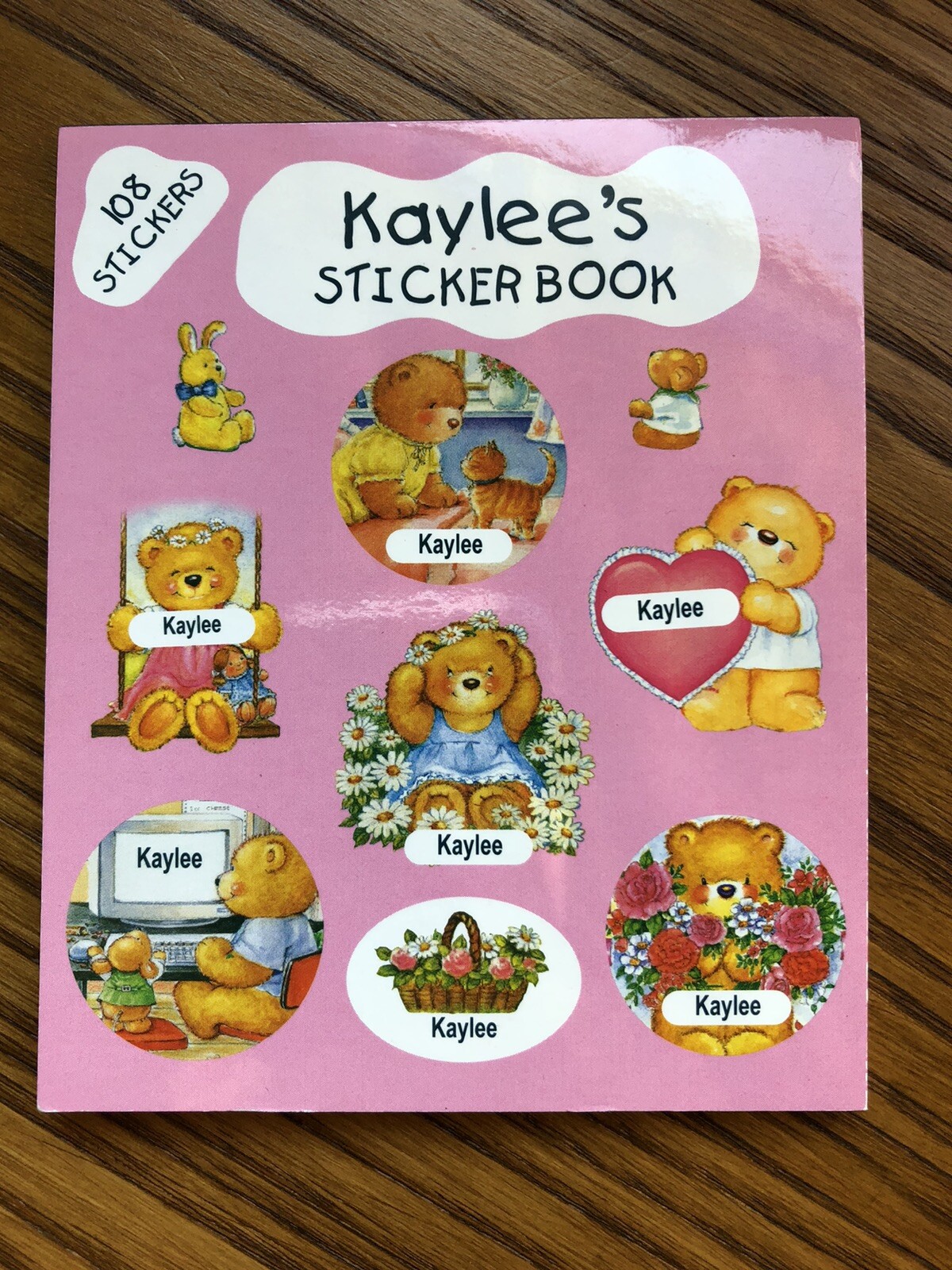 Lot of KAYLEE Stickers, Pen w/ Pooh & Tigger & Notepad teddy bears ...