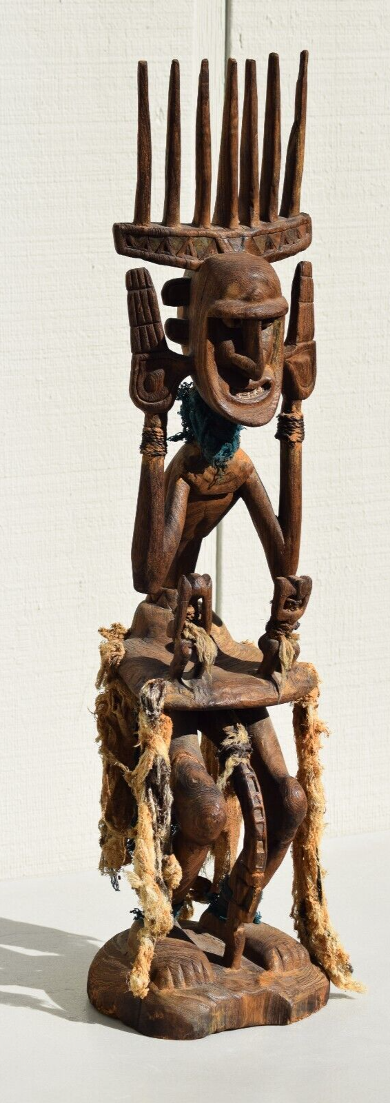 32" OCEANIC PAPA NEW GUINEA SEPIK RIVER TRIBAL WOOD CARVING STATUE ...