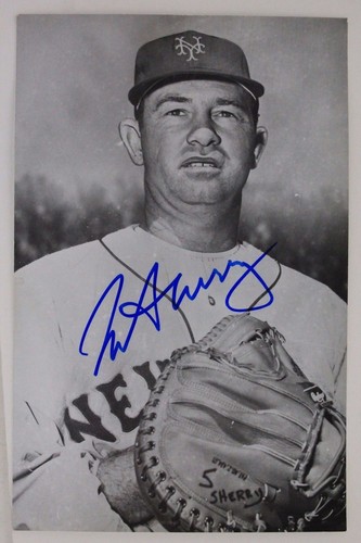 NORM SHERRY New York Mets Dodgers Autographed Signed 3x5 Postcard 16F ...