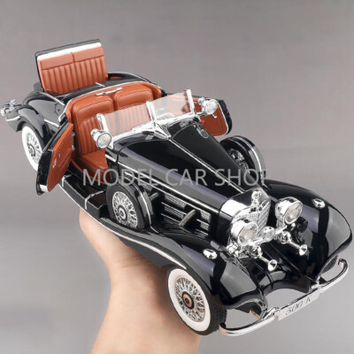 1:18 Mercedes Benz 500K Diecast Vehicle Model Car Toy Collection Light ...