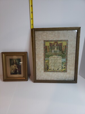 Vintage A Friar's House Blessing Framed Print & Small Framed Jesus | eBay