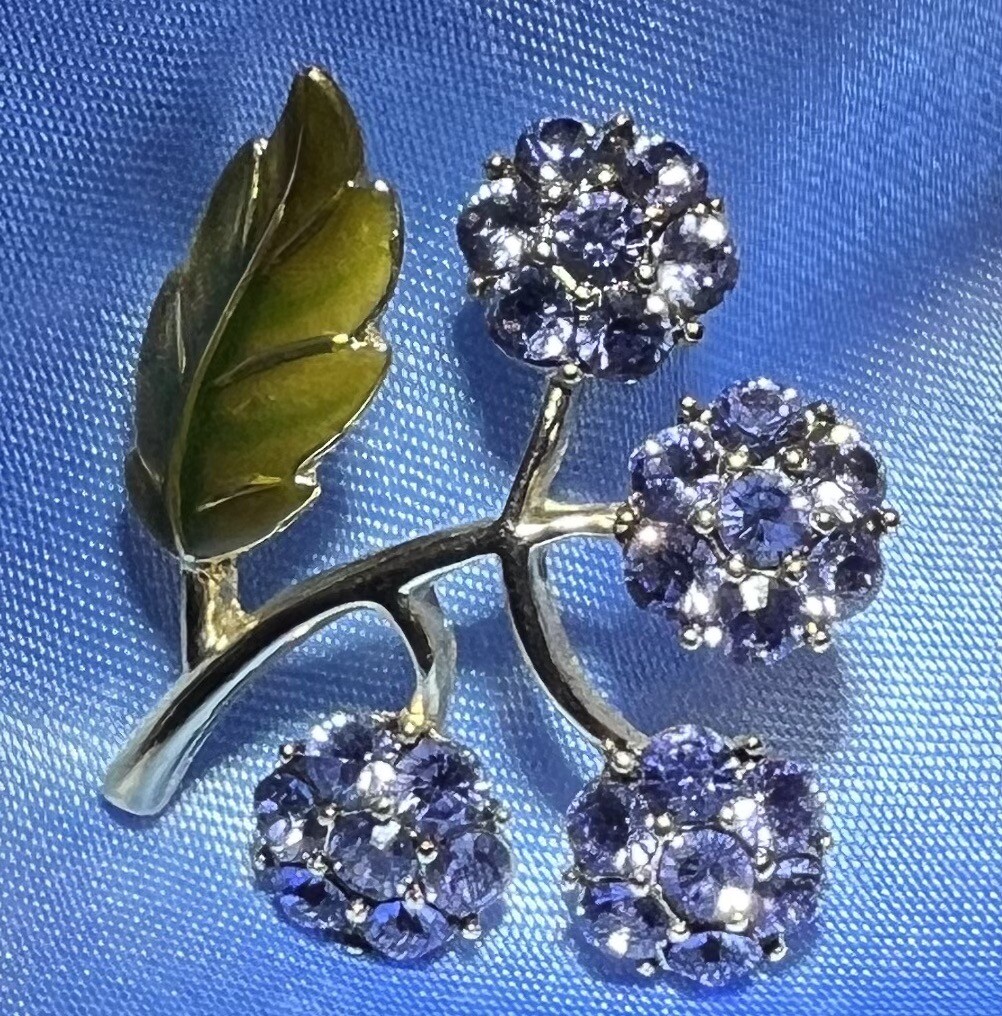Monet Vintage 1960s Tiny Flower Brooch - Gem