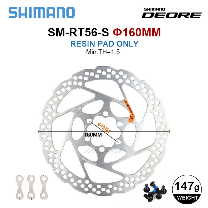 Shimano Deore SM RT56 RT26 RT10 Disc Brake Rotor 6 Bolt 160/180MM ...