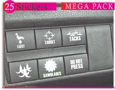 Blank car button decal stickers - 25 Hilarious Car Button Stickers | eBay