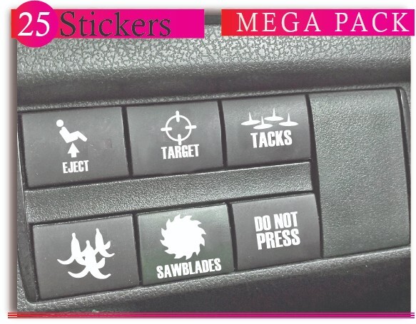25 Hilarious Car Button Stickers – Funny Dashboard Switch Decals | eBay