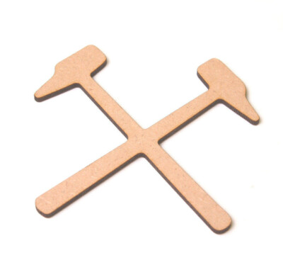 Wooden Crossed Hammers Emblem Shapes Crossed Hammers Together | eBay