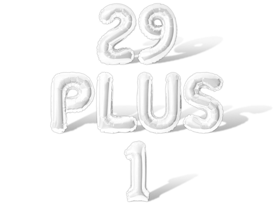 29 PLUS 1 Letter Balloon Banner - 30th Birthday Party Decorations - 30 ...