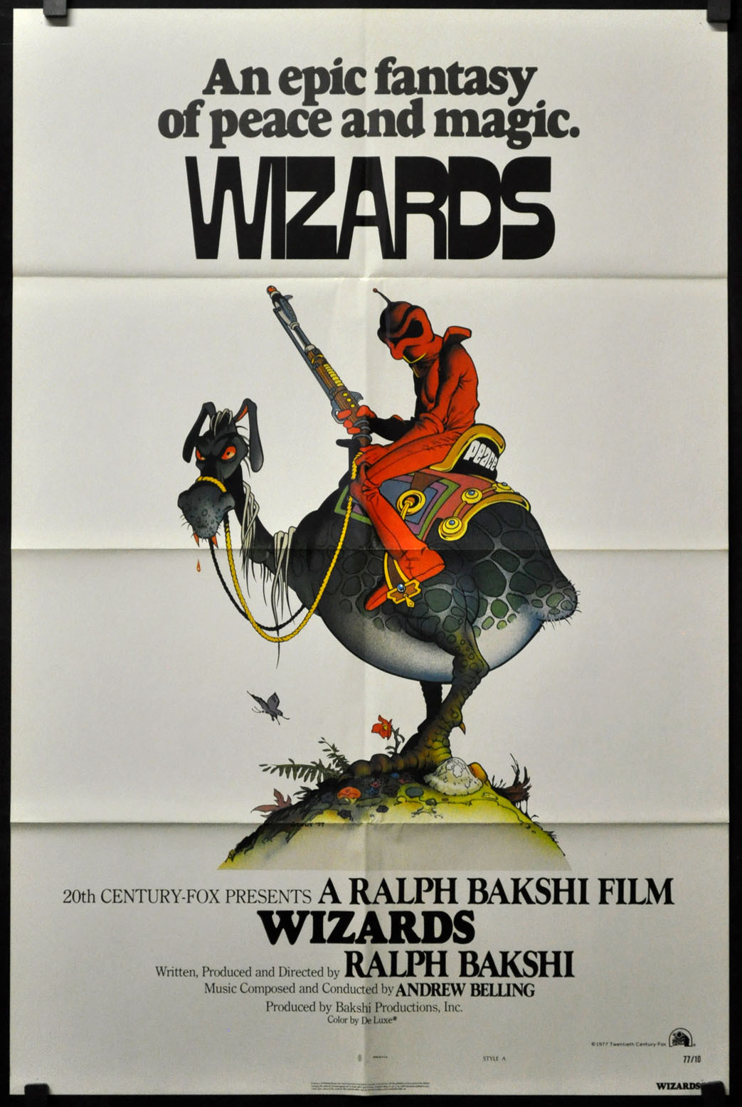 WIZARDS 1977 Original 27X41 NM MOVIE POSTER JESSE WELLES BOB HOLT ...
