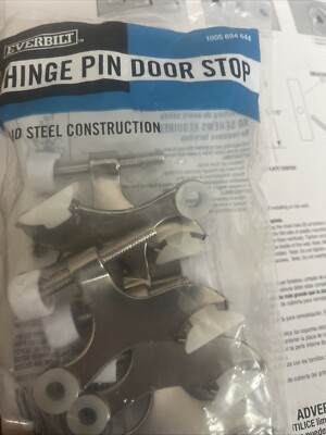 Everbilt Hinge Pin Door Stops 5 Pack Satin Nickel Solid Steel 1005 694 ...