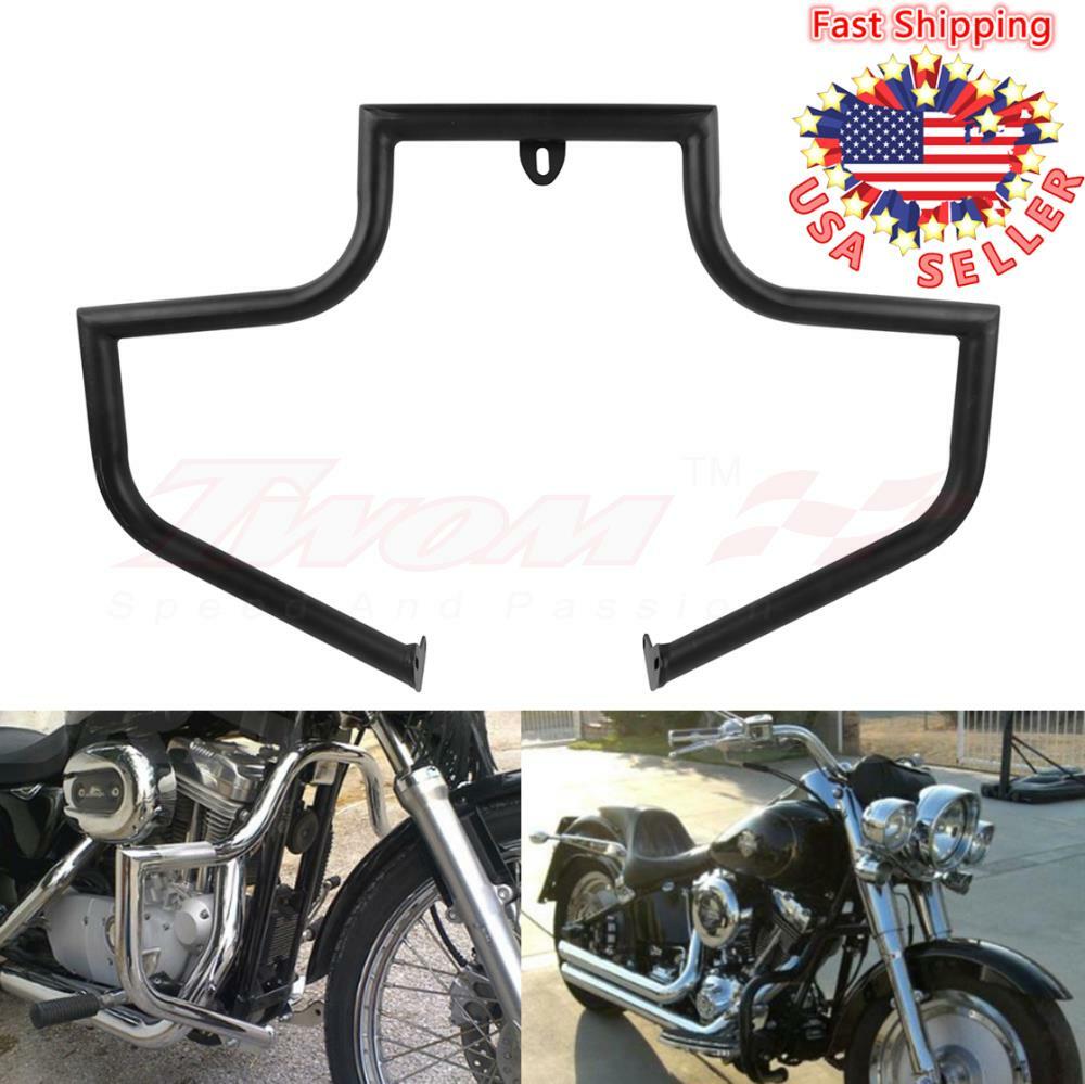 Black Cruiser Harley-Davidson Softail Black Mustache Engine Guard ...