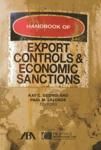 Handbook of Export Controls and Economic Sanctions 9781627220507| eBay