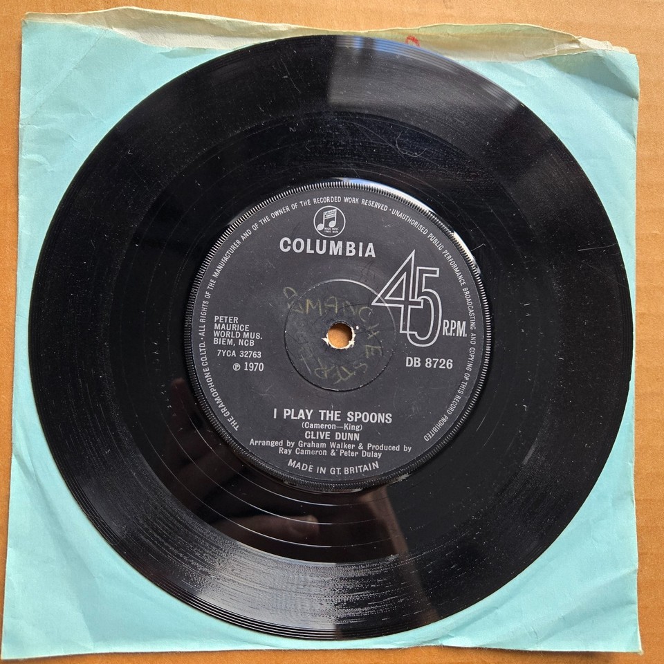 CLIVE DUNN Grandad/I Play The Spoons 45 7" Record UK IMPORT POP NOVELTY ...