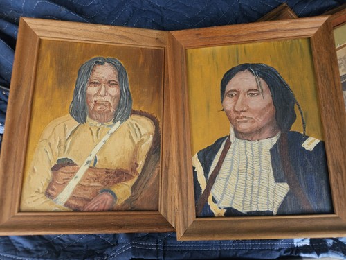 Vintage 1968 Original Paintings - Kiowa Chiefs Satank & Ato-ete (W.R ...