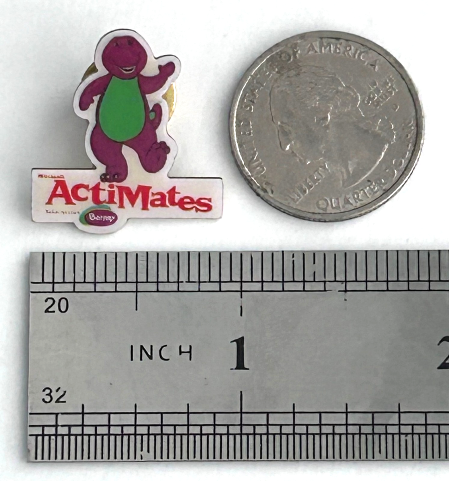 Vintage Advertising Promo Microsoft Lyons Group Barney ActiMates Lapel ...