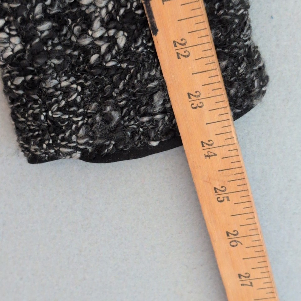 Sandro Tweed Boucle Jacket Womens M Black/White Lined Belt Blazer Knit ...